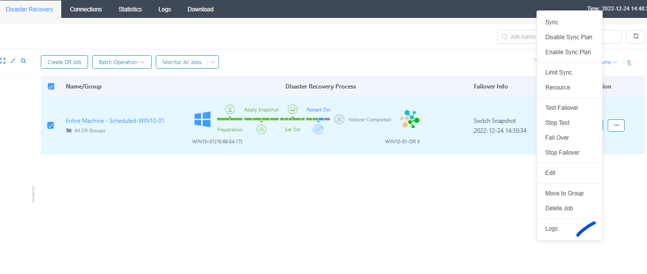 การทำ DR แบบ VM Synchronous โดยใช้ Tools hDR sangfor – บริษัท ซังฟอร์ ...