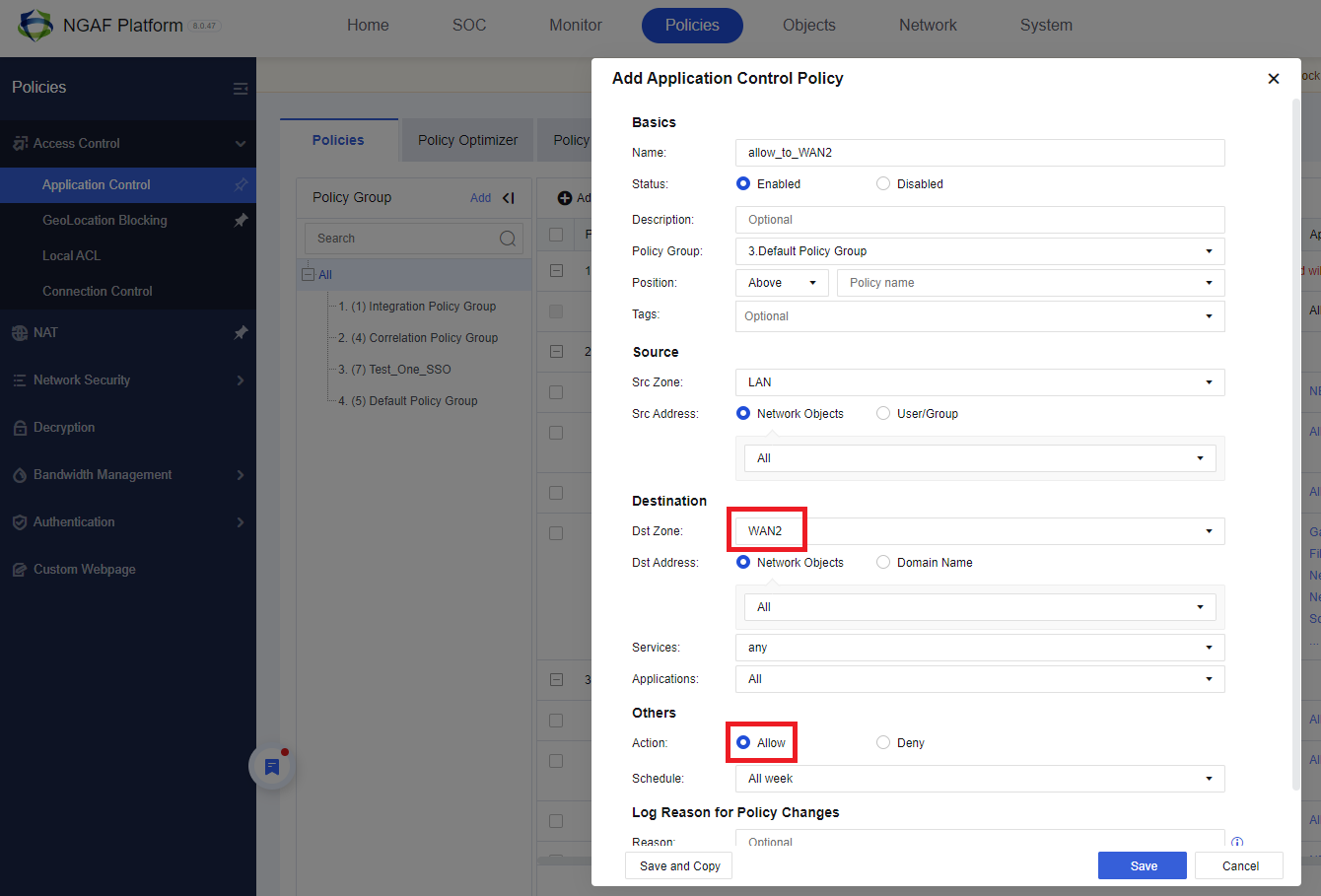 ขั้นตอนการเพิ่มขา WAN บน NGAF – บริษัท ซังฟอร์ เทคโนโลยี (ประเทศไทย) จำกัด