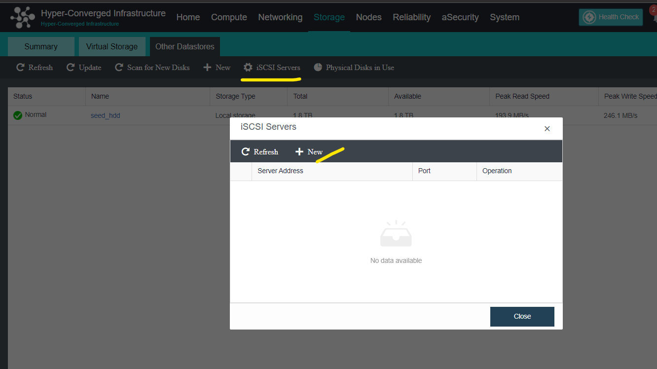 วิธี Add other storage iscsi ที่ HCI sangfor – บริษัท ซังฟอร์ เทคโนโลยี ...