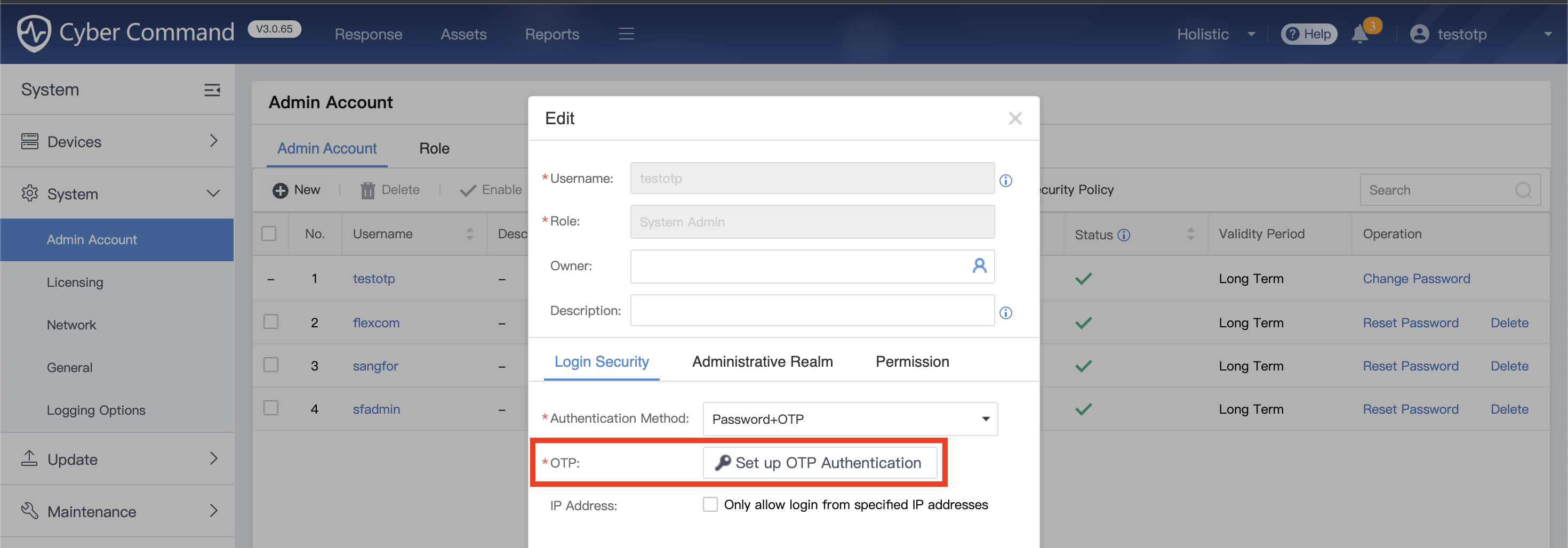 การทำ Authentication บนอุปกรณ์ Sangfor Cyber Command ด้วย Password ...