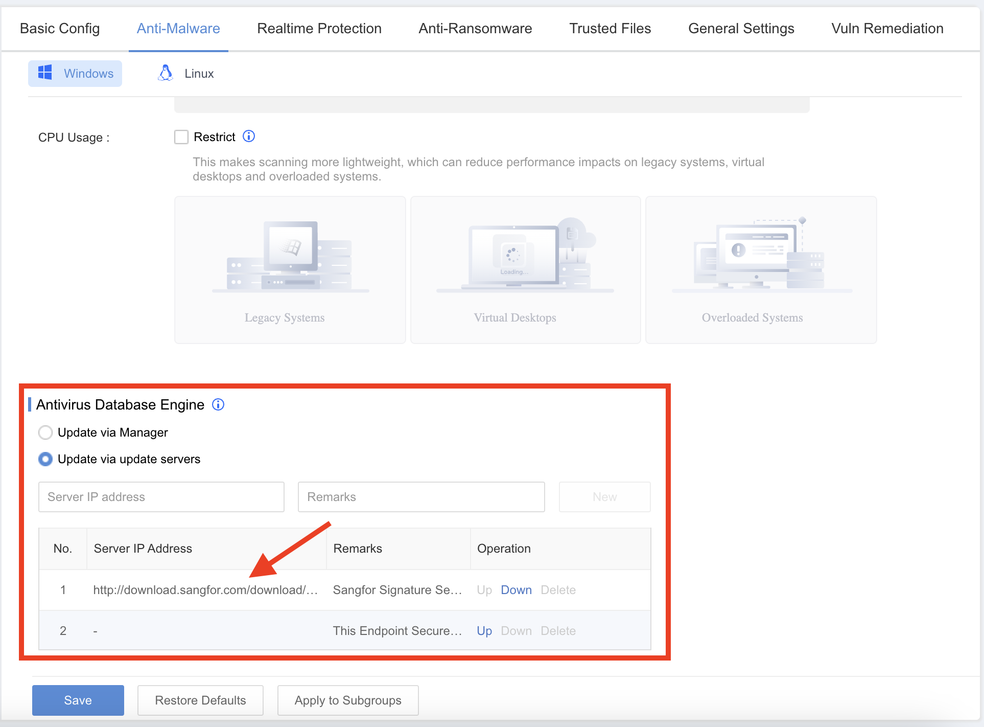 ไม่สามารถสั่ง Scan ได้ขณะที่เครื่องติดอัพเดท Agent/Database บน Sangfor ...
