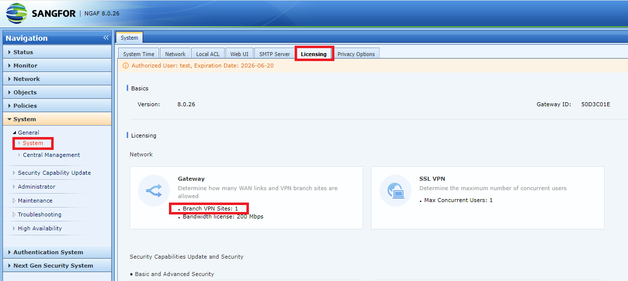 การทำ IPSec VPN ระหว่าง Sangfor Network Secure (NSF) กับ Virtual NGAF ...