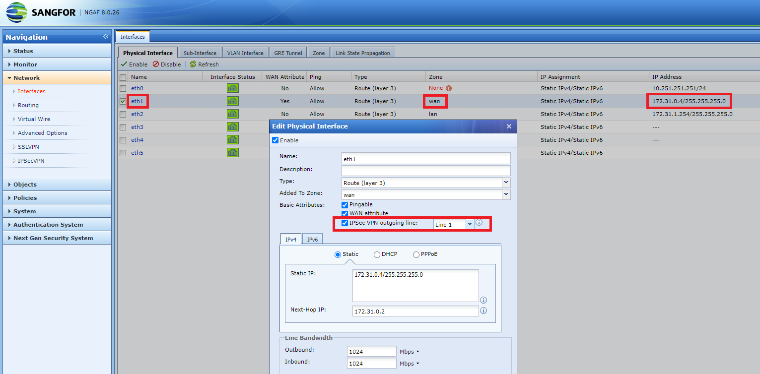 การทำ IPSec VPN ระหว่าง Sangfor Network Secure (NSF) กับ Virtual NGAF ...