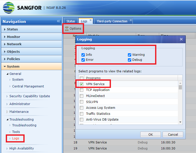 การทำ IPSec VPN ระหว่าง Sangfor Network Secure (NSF) กับ Virtual NGAF ...