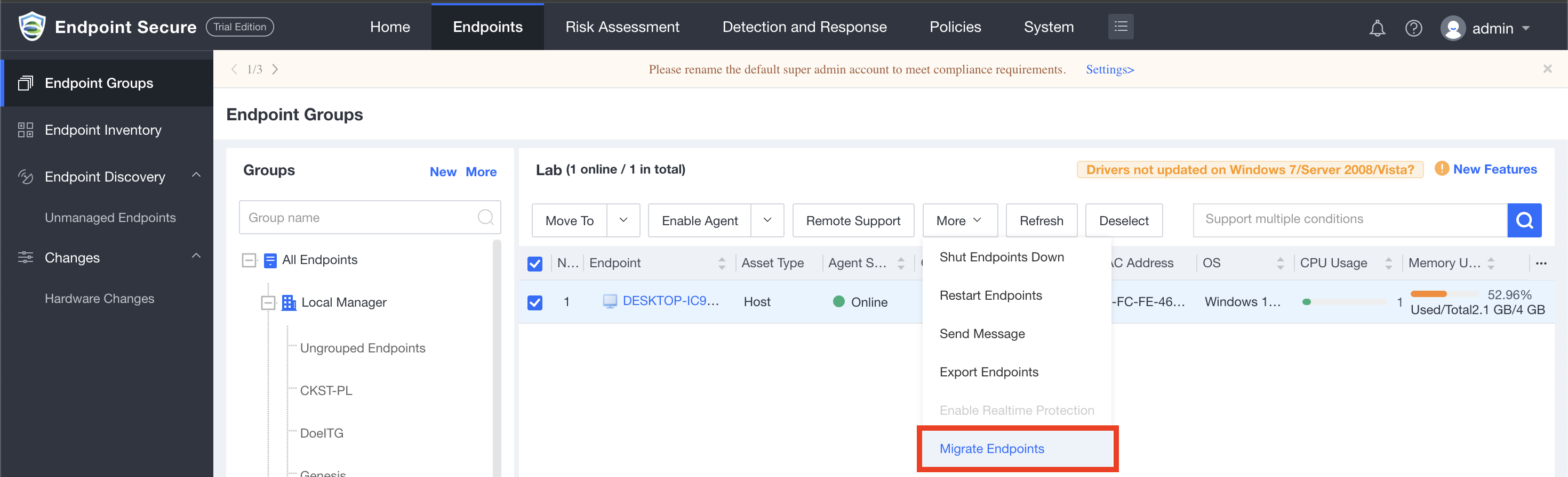วิธีการ Migrate Endpoint บน Sangfor Endpoint Secure – บริษัท ซังฟอร์ เทคโนโลยี (ประเทศไทย) จำกัด