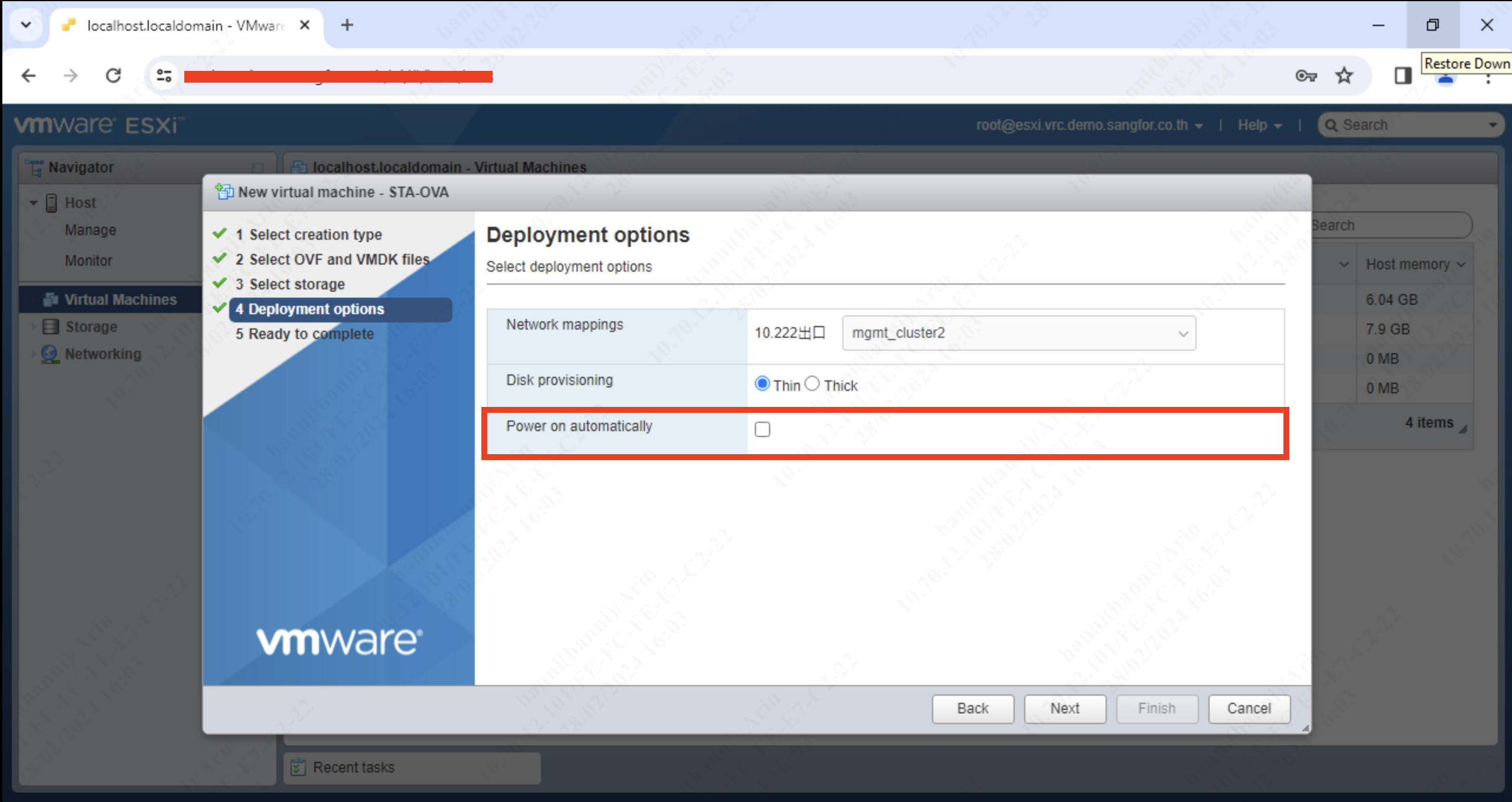 วิธีการติดตั้ง Sangfor STA บน VMware ESXI – บริษัท ซังฟอร์ เทคโนโลยี (ประเทศไทย) จำกัด