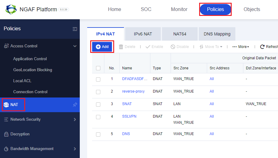ทำ Destination NAT (DNAT) บน NGAF – บริษัท ซังฟอร์ เทคโนโลยี (ประเทศไทย) จำกัด