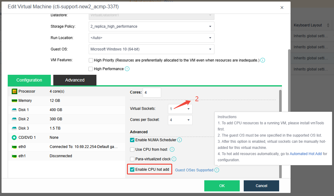 การเปิด Hot Add CPU / Memory ให้ VM – บริษัท ซังฟอร์ เทคโนโลยี (ประเทศ ...